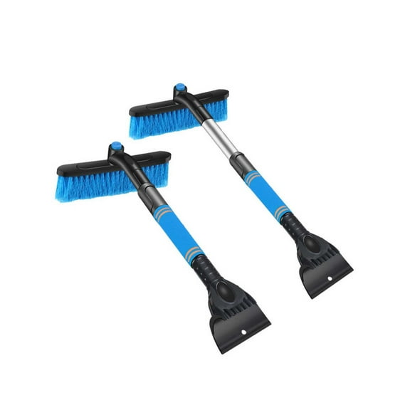 Retractable Snow Shovel & Ice Scraper | 360° Rotating Brush Head ...