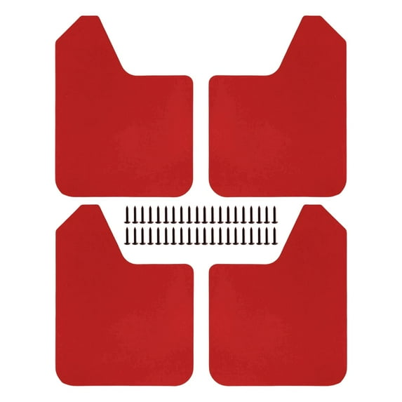 Car Mud Flaps Mudguard Splash Guards Red EVA Material Universal Fit for ...