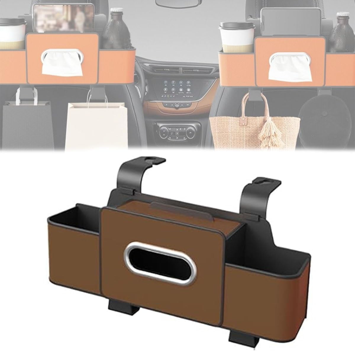 Car Multifunctional Seat Back Waterproof Storage Bag, Multifunctional ...