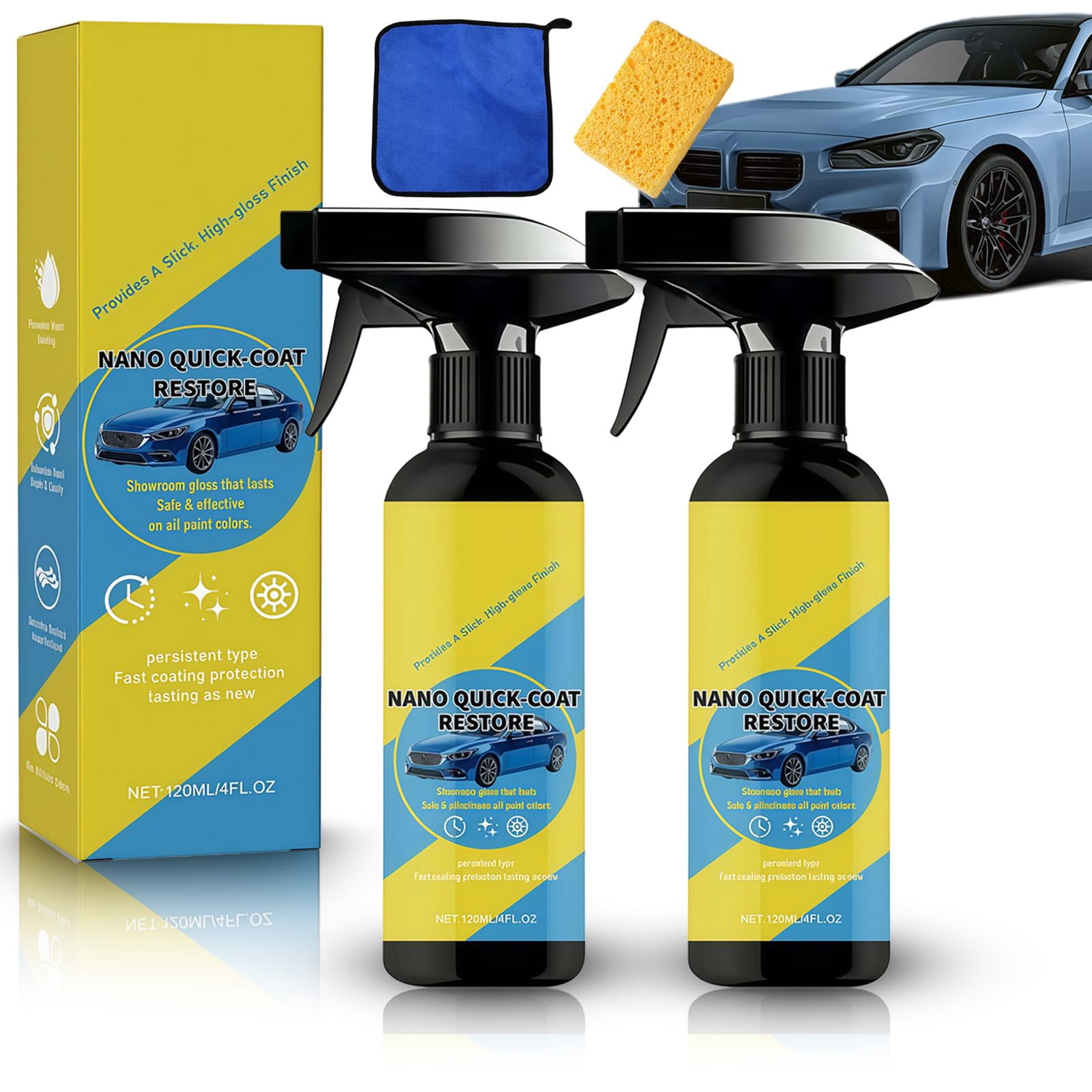 Car Nano Quick-Coat Restore-Coating Spray, Quick Restore Coating Spray ...
