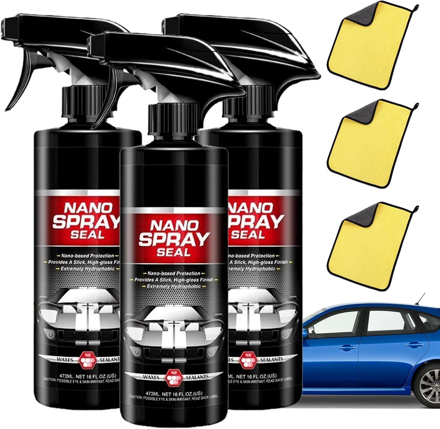 Car Nano Synthetic Spray Sealant, 300ml Quick Effect Coating Agent, Car Coating Spray, Waterless ...