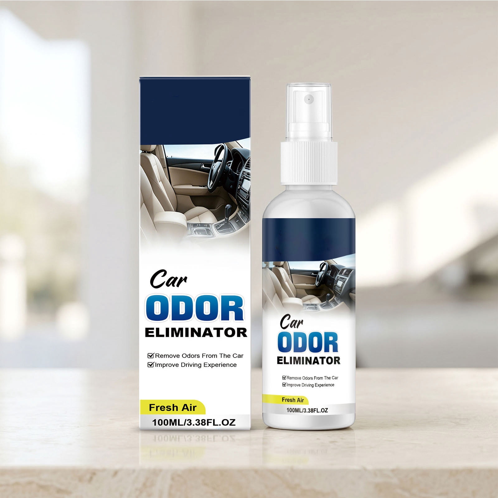Car Odor Eliminating Spray Green Tea Freshens Air Eliminates Pet Smells ...