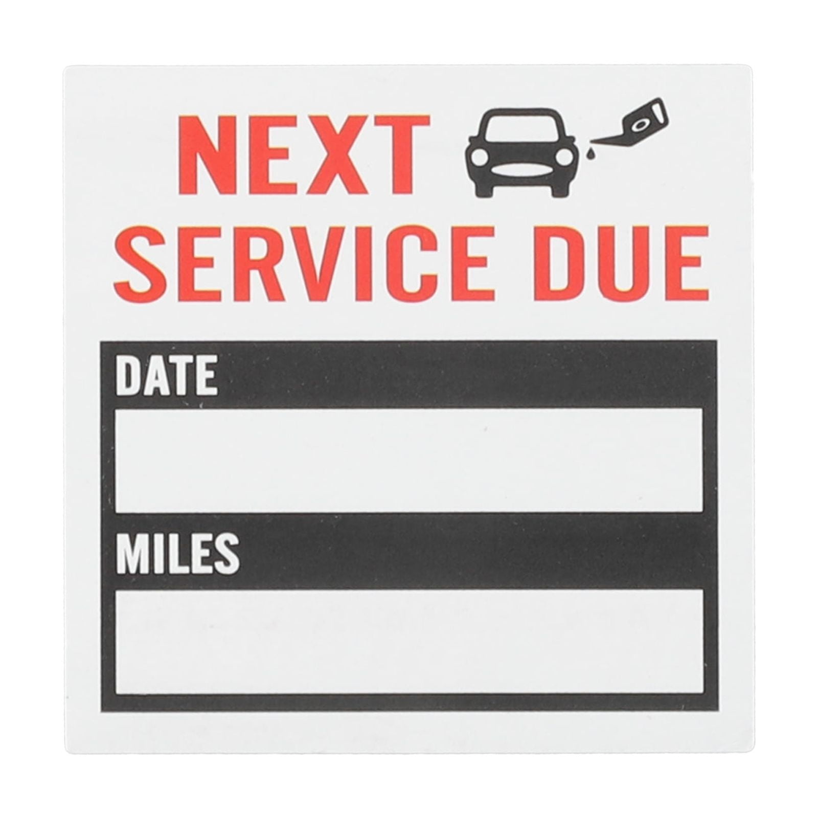 Car Oil Change Service Sticker, Self Adhesive, Leges Cling, High ...