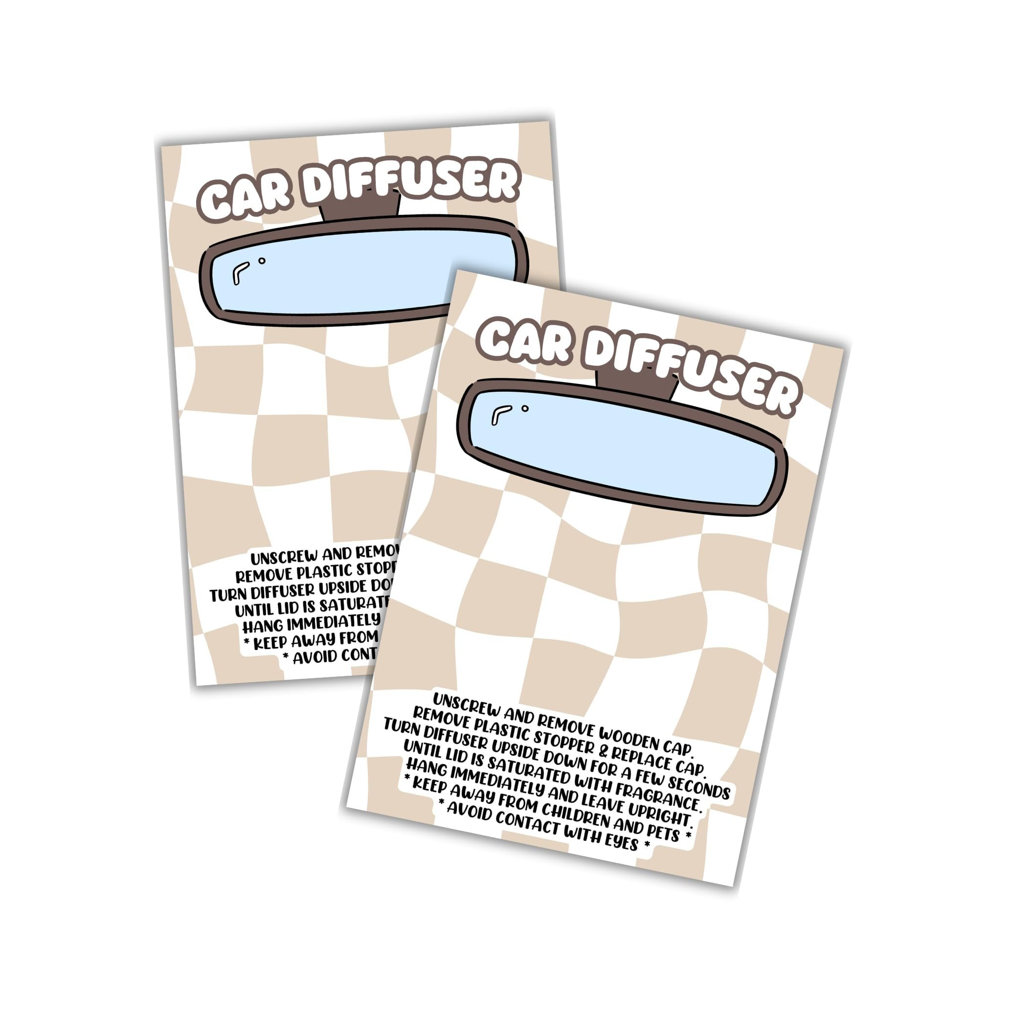 Car Oil Diffuser Package Bag Insert Care Instruction Cards 50 pk 5x7 ...