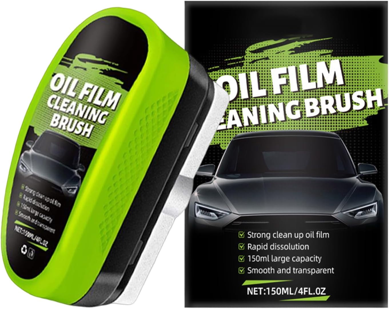 Car Oil Film Cleaning Brush 150ml for Windshield Bathroom Mirror ...