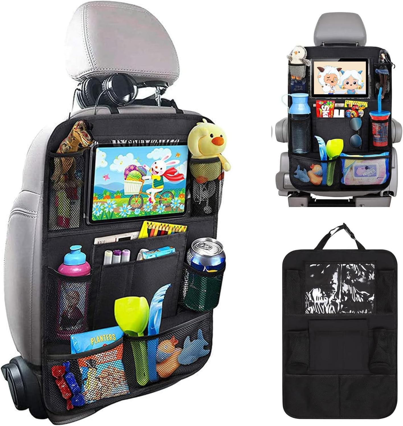 Car Organizer Back Seat with 9 Storage Pockets & 10″ Tablet Holder ...