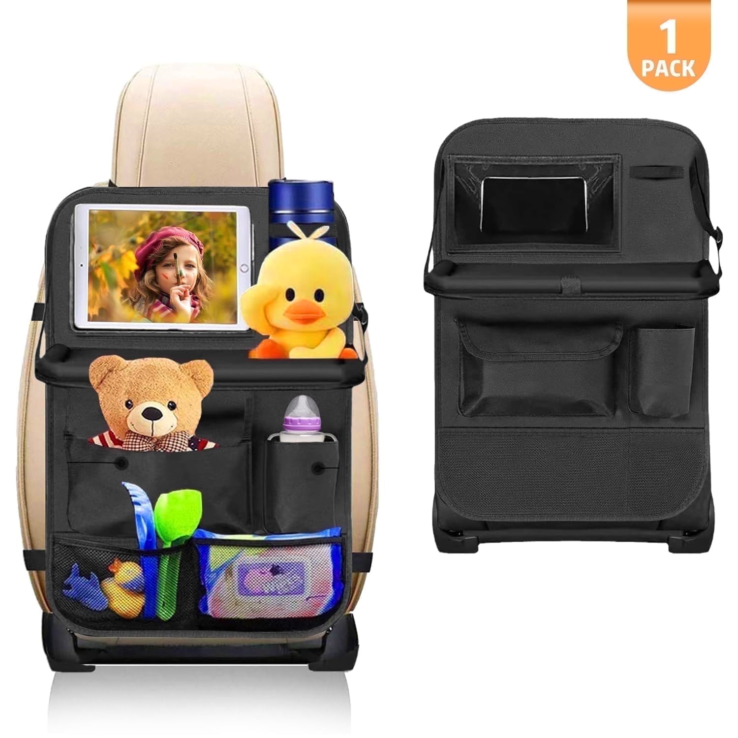 All in One Backseat Car Organizer with Tablet Holder, Compatible with ...