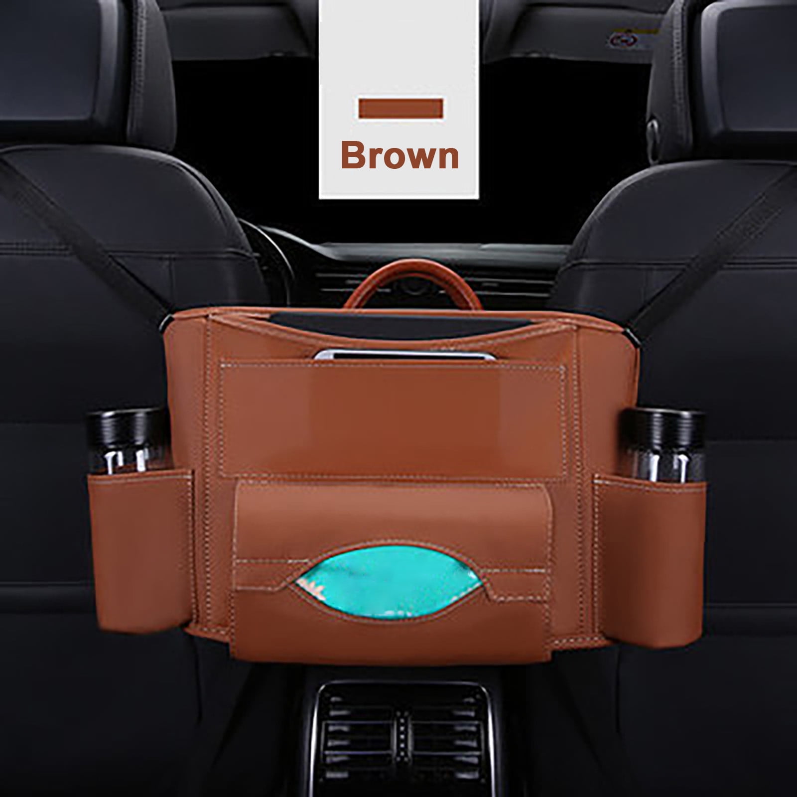 Car Organizers and Storage, Leather Car Storage Pocket Between Seats ...