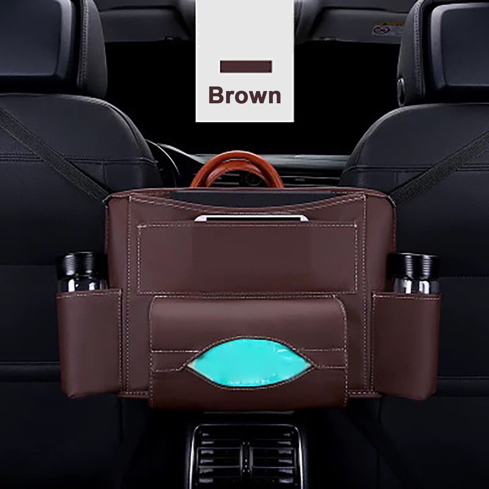 Car Organizers and Storage, Leather Car Storage Pocket Between Seats ...