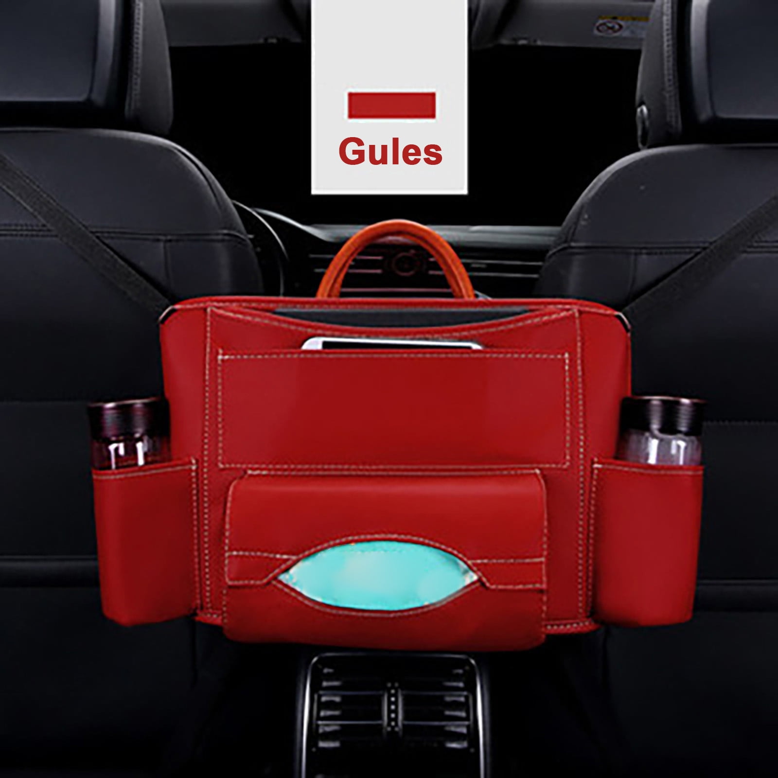 Car Organizers and Storage, Leather Car Storage Pocket Between Seats ...