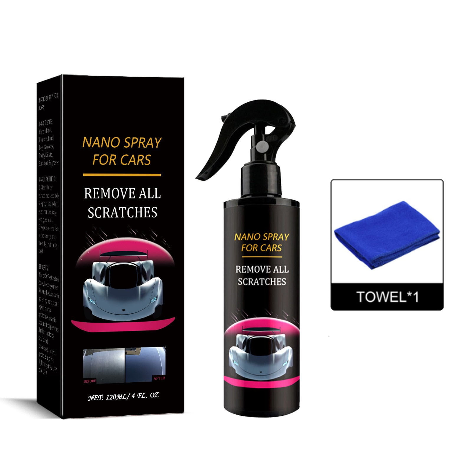 Car Oxidation Repair Spray - Ceramic Coating Liquid | Super Hydrophobic Shield for Glass, Metal ...