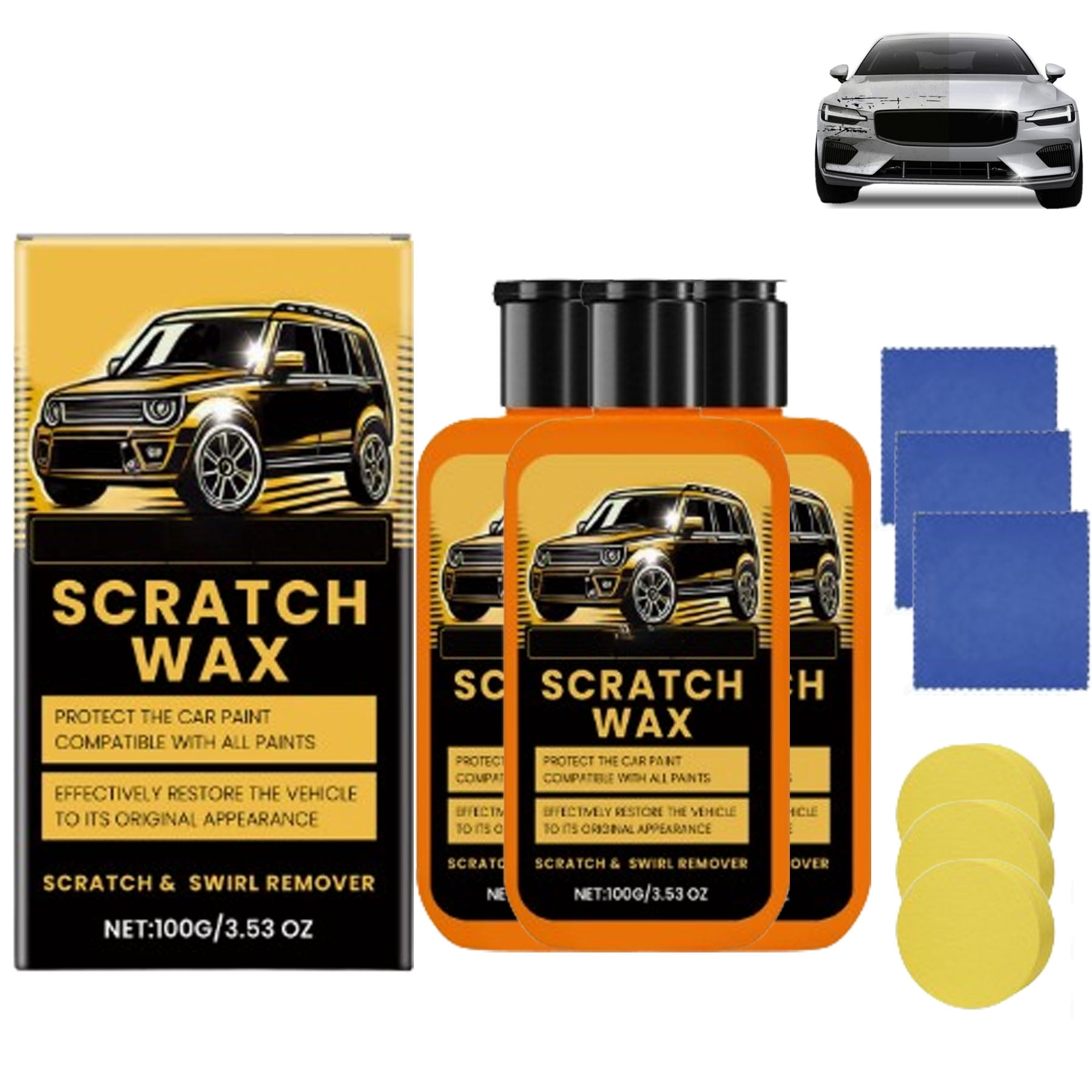 Car Paint Polishing Compound Kit, Vehicle Surface Care Paste with ...