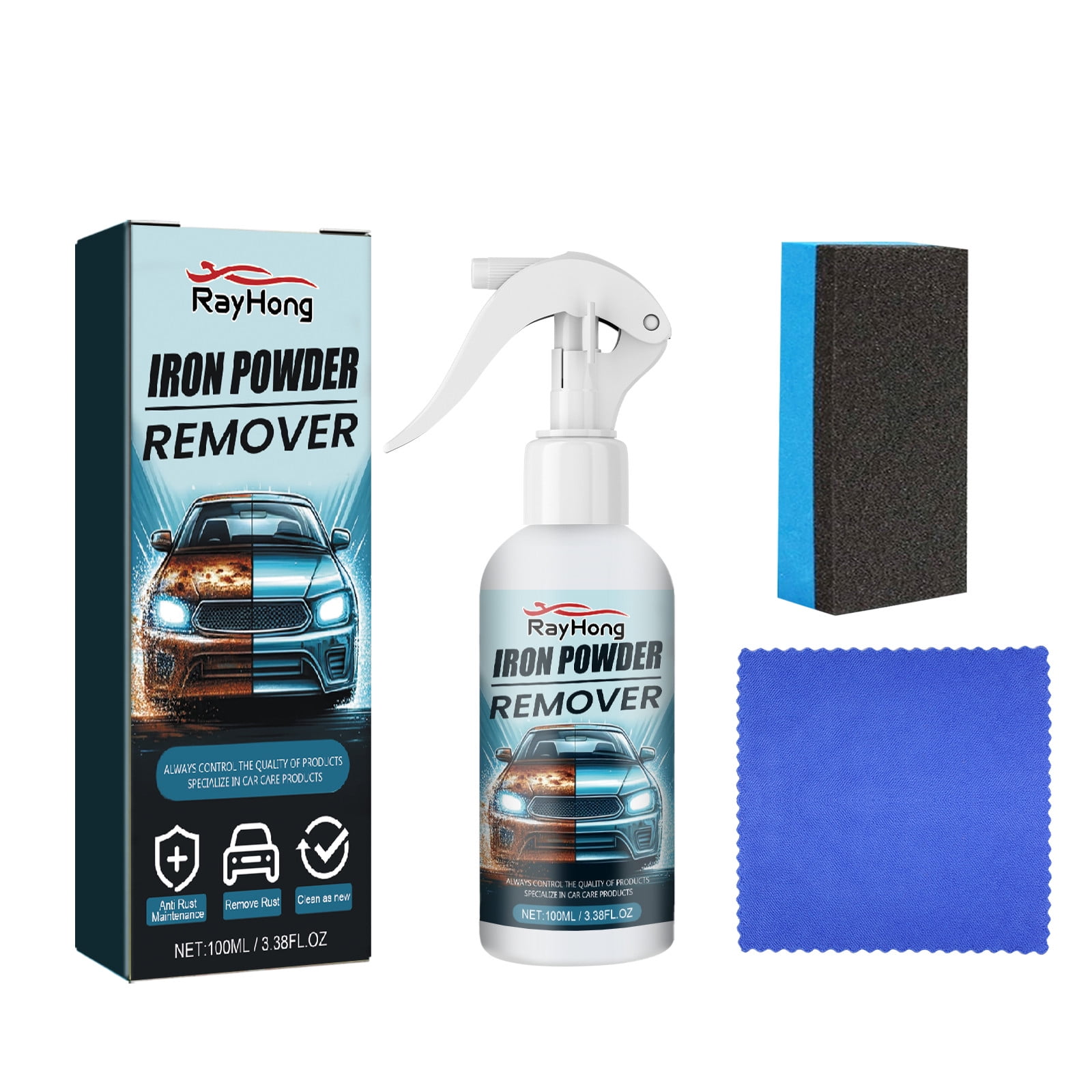 Car Paint Rust Remover Wheel Iron Powder Rust Remover 100ml - Walmart.com
