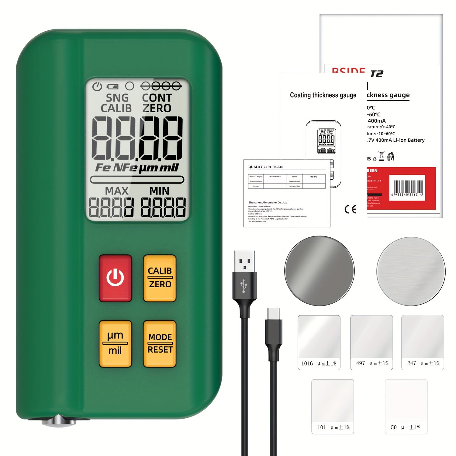 Car Paint Thickness Gauge Paint Film Coating Thickness Gauge ...