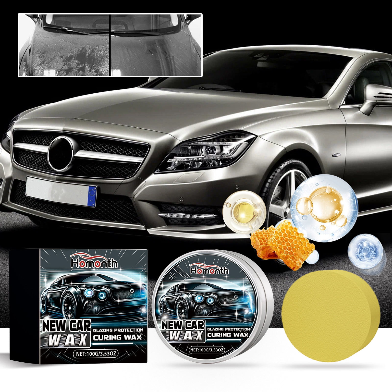 Car Paint Wax Cleaner & Polish: Multi-Function Car Detailing Kit with ...