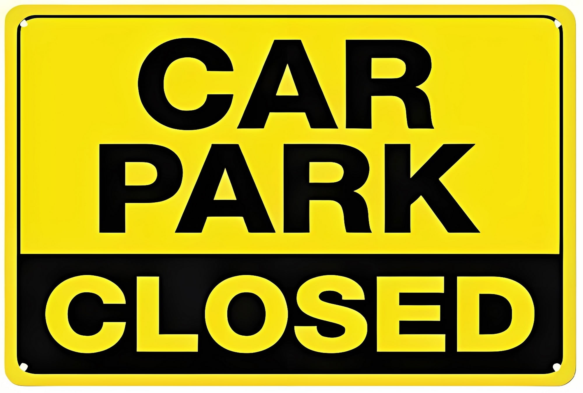 Car Park Closed Sign - 8"x12" Aluminum Tin Warning Sign for Home ...