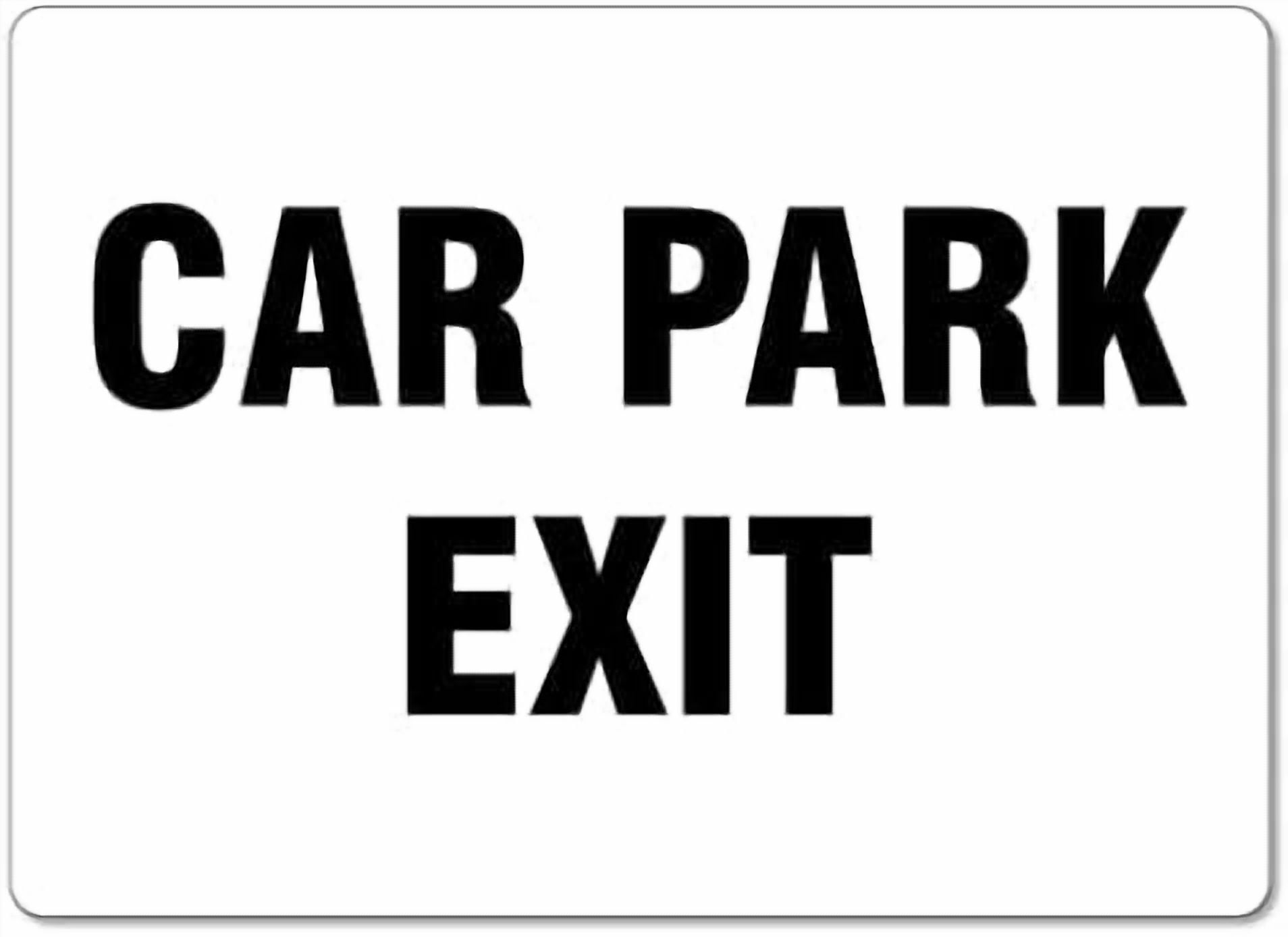 Car Park Exit Sign Traffic and Parking Parking Signs Metal Safety Sign ...