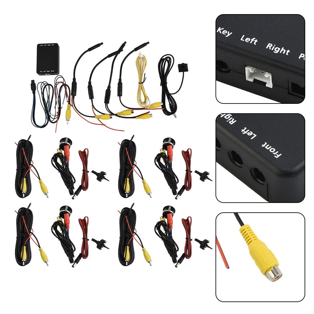 Car Parking Panoramic View Rearview 4 Way Camera Control Box System 360 ...