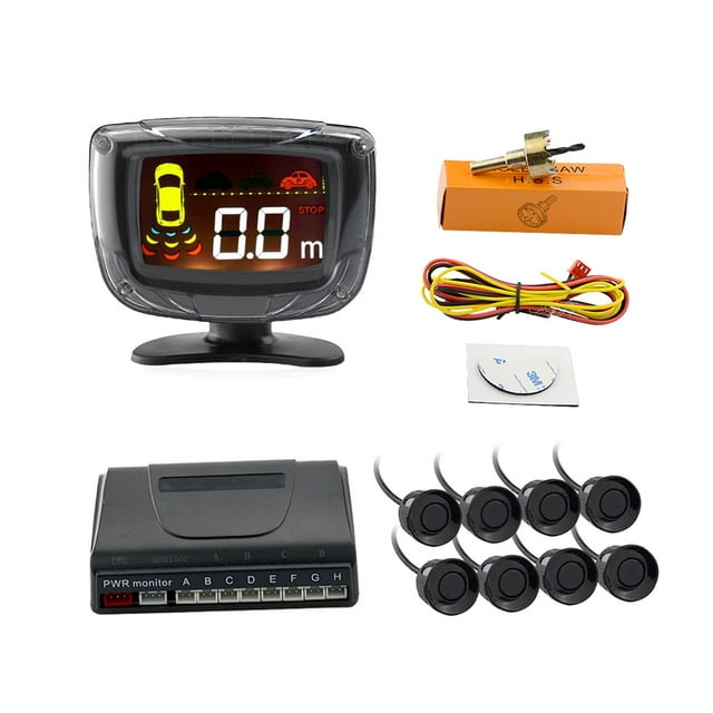 Car Parking Sensor 4/8 Radar Detector Reverse Backup Rear Monitor ...