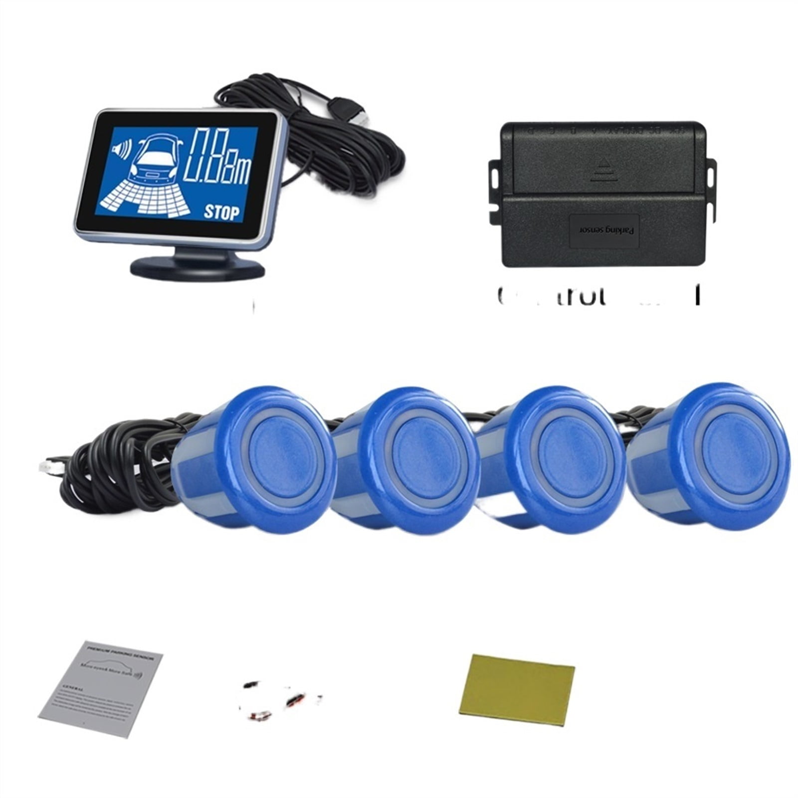 Car Parking Sensor Backup Radar Kit With 4 Park Sensors LCD Display ...