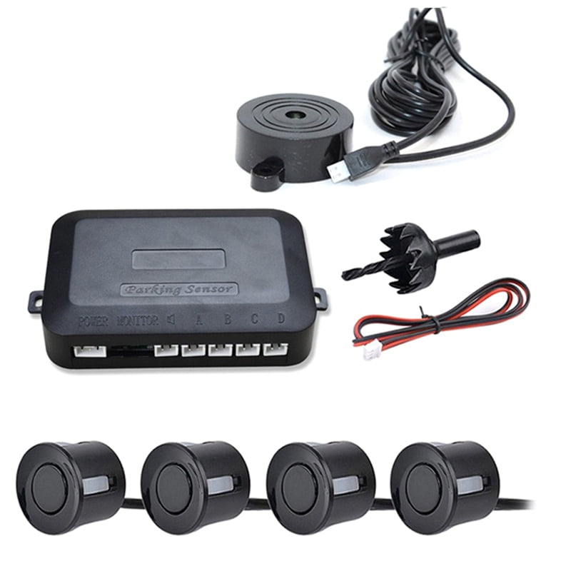 Car Parking Sensor Kit Universal 4 Sensors Buzzer Reverse Backup Radar ...