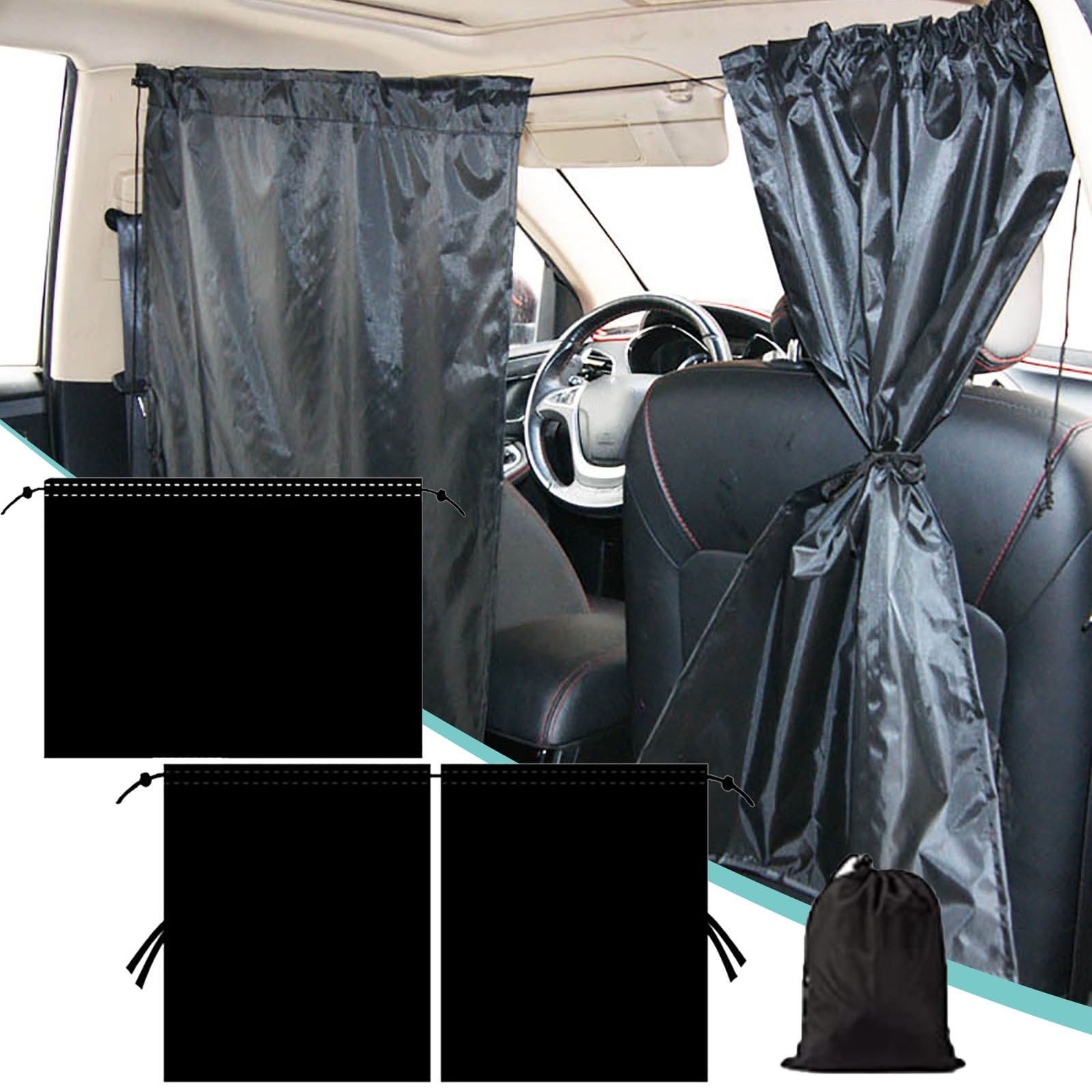 Car Partition Sunshade Curtain | UPF 50+ Privacy Shades for Cars ...