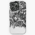 Car Parts Collage Automotive Art iPhone Case 17 16 15 14 13 12 11 Pro ...