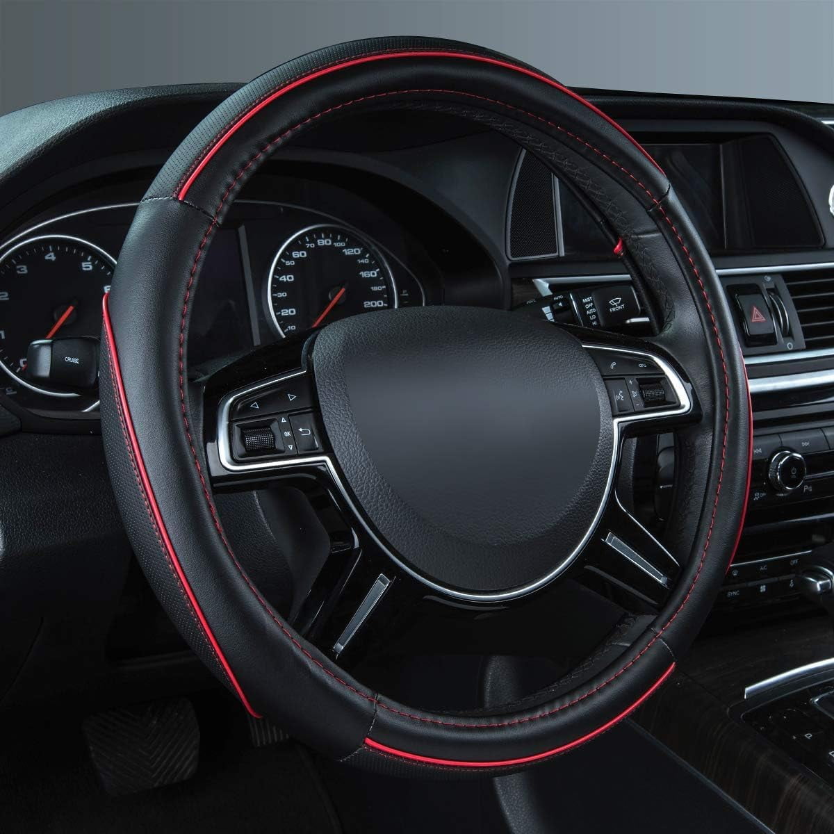 Car Pass Colour Piping RRF12 Leather Steering Wheel Cover,Perfectly fit ...