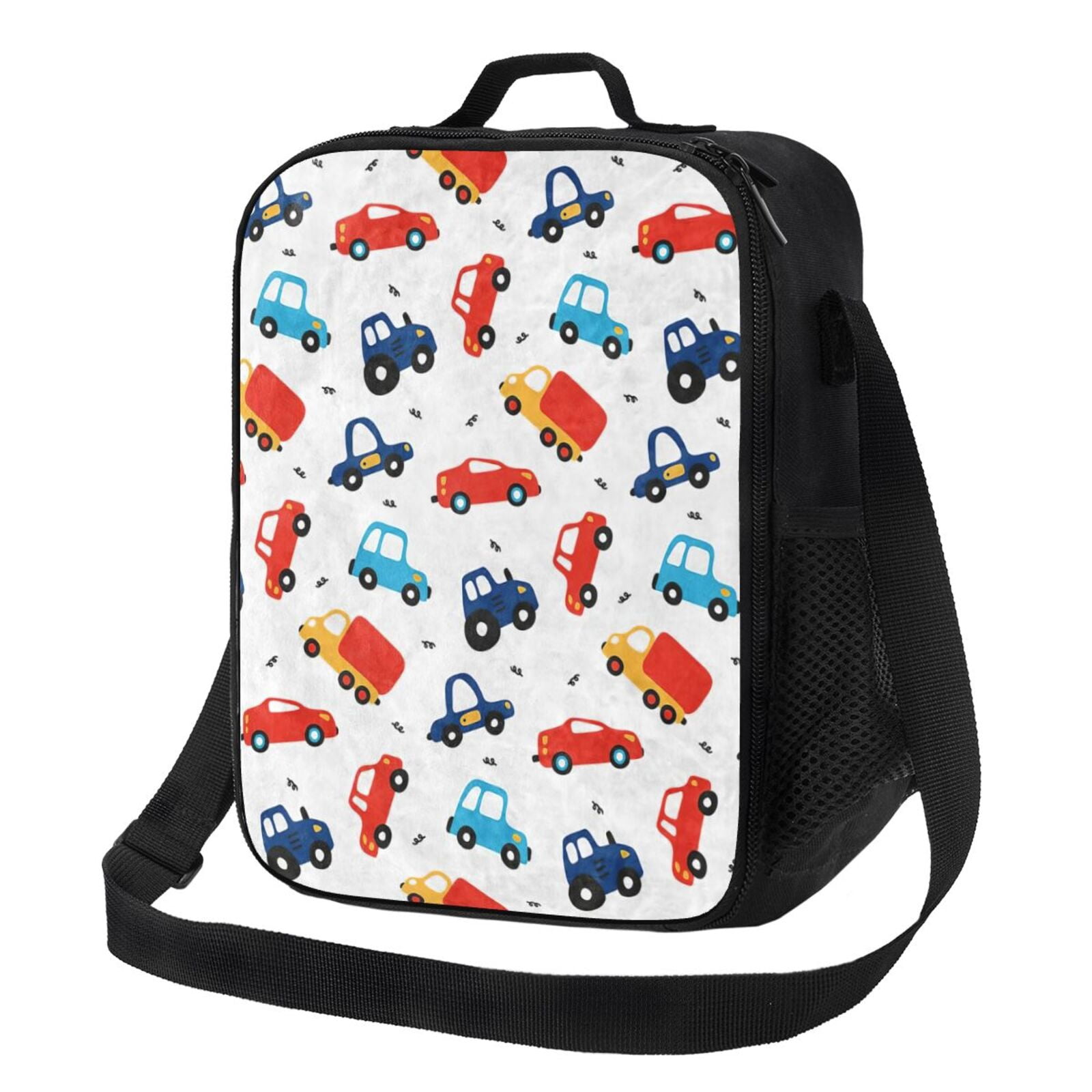 Car Pattern Lunch Bag Insulated Thermal Box with Shoulder Strap ...