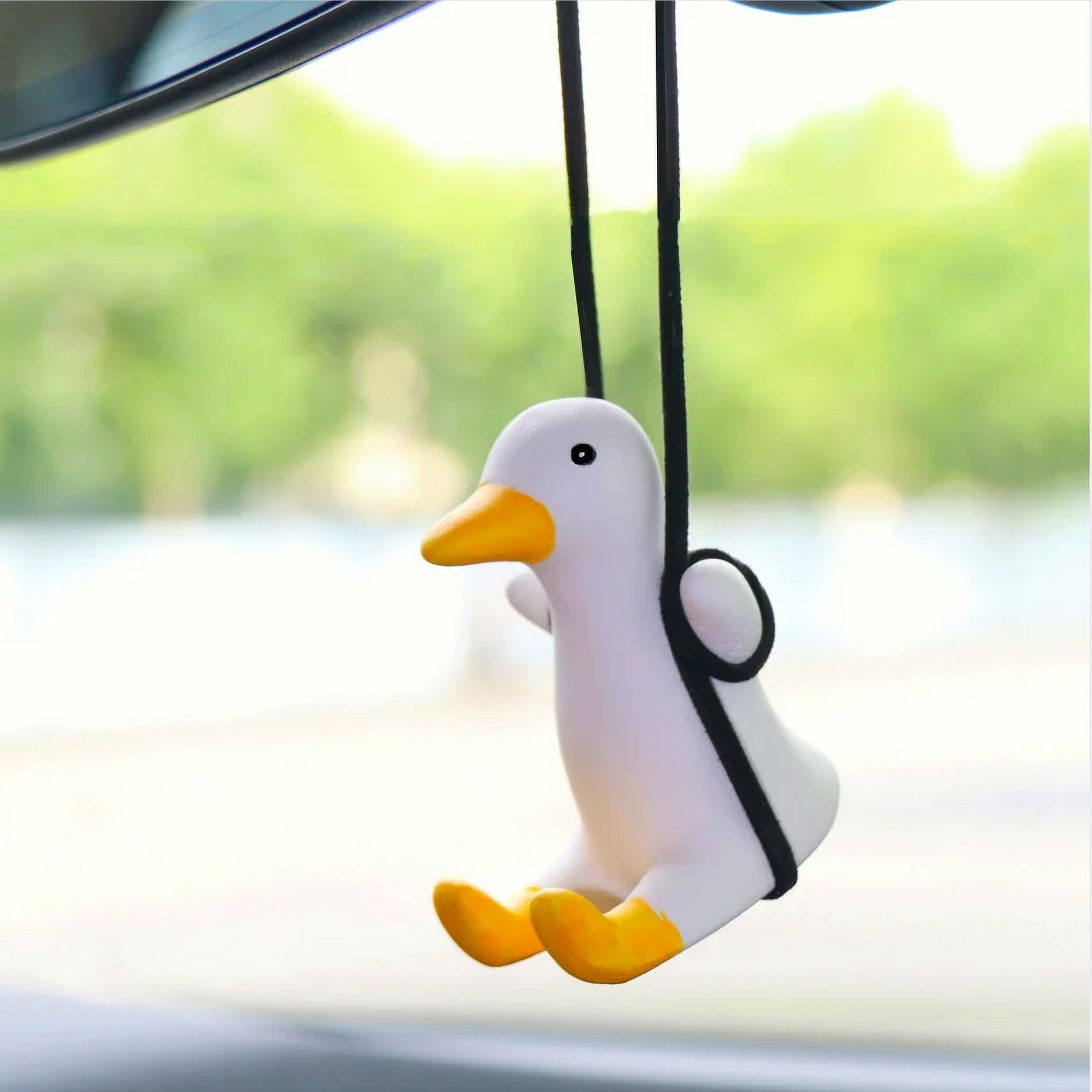 Car Pendant Cute Swing Duck Car Interior Decoration Holiday Swing Duck ...
