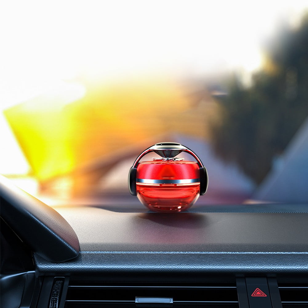 Car Perfume Ornaments Solar Rotating Diffuser Car Center Console Long ...