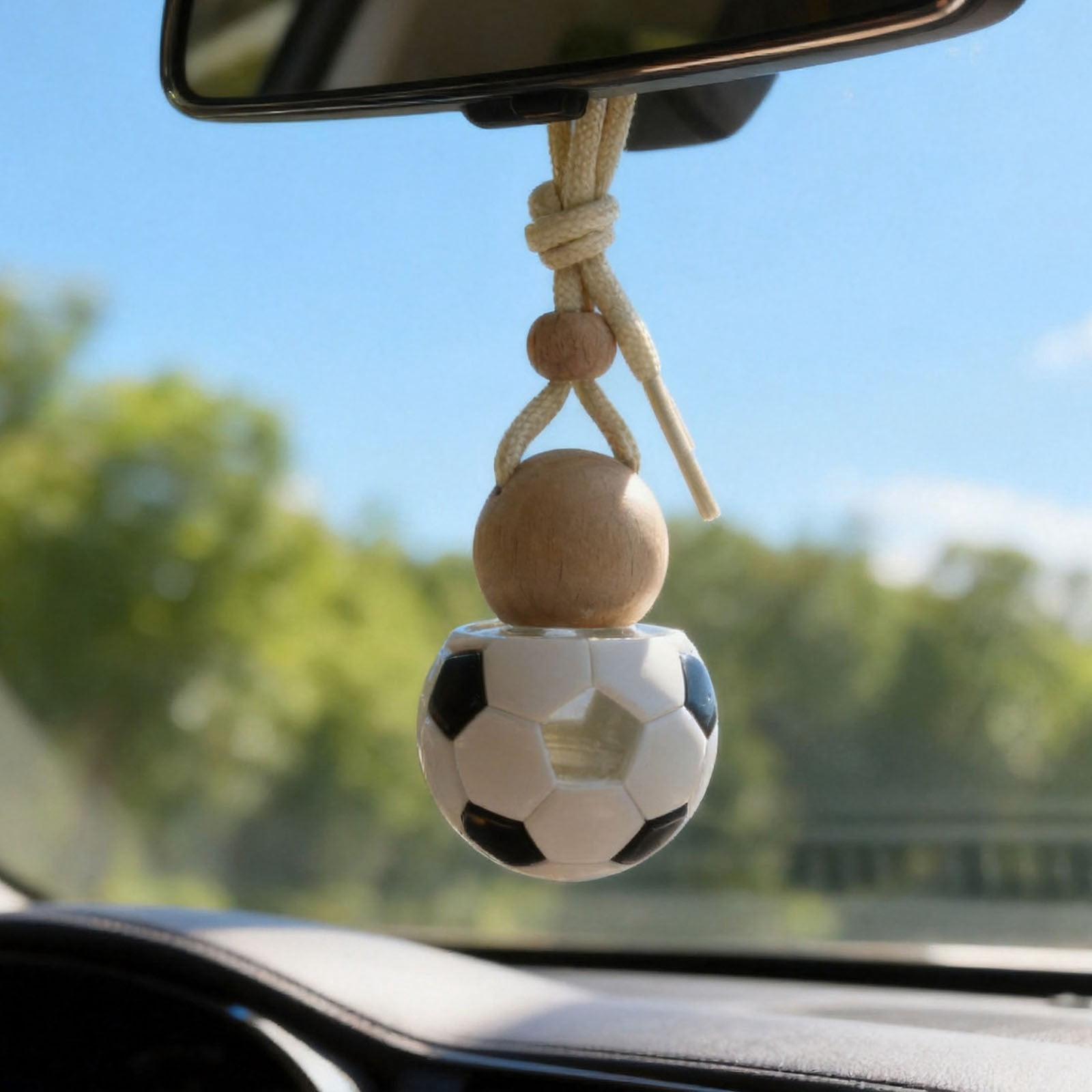Car Perfume Pendant, Football Shape Aromatherapy Decoration for Vehicle ...