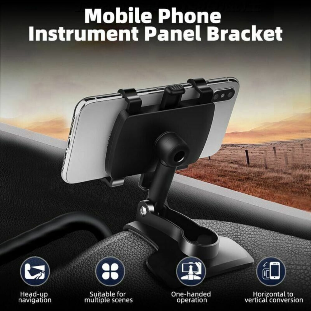 Car Phone Holder Sun Visor Mirror Dashboard Mount GPS Stand Clamp 360 ...