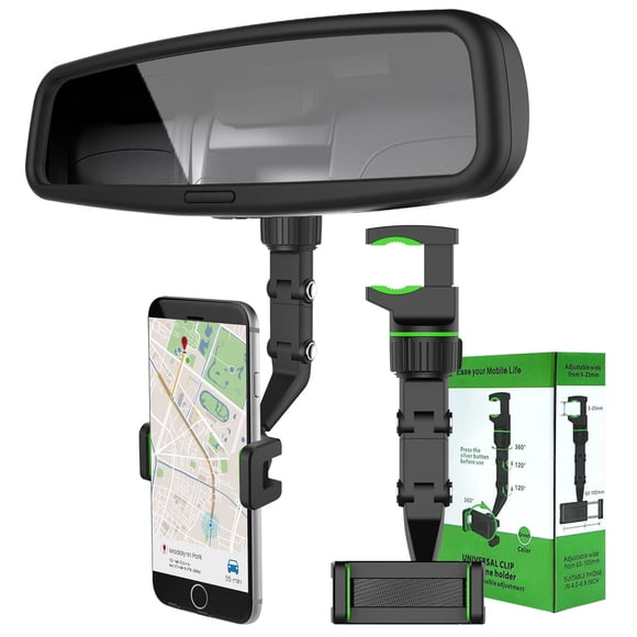 Rearview Mirror Cell Phone Holder
