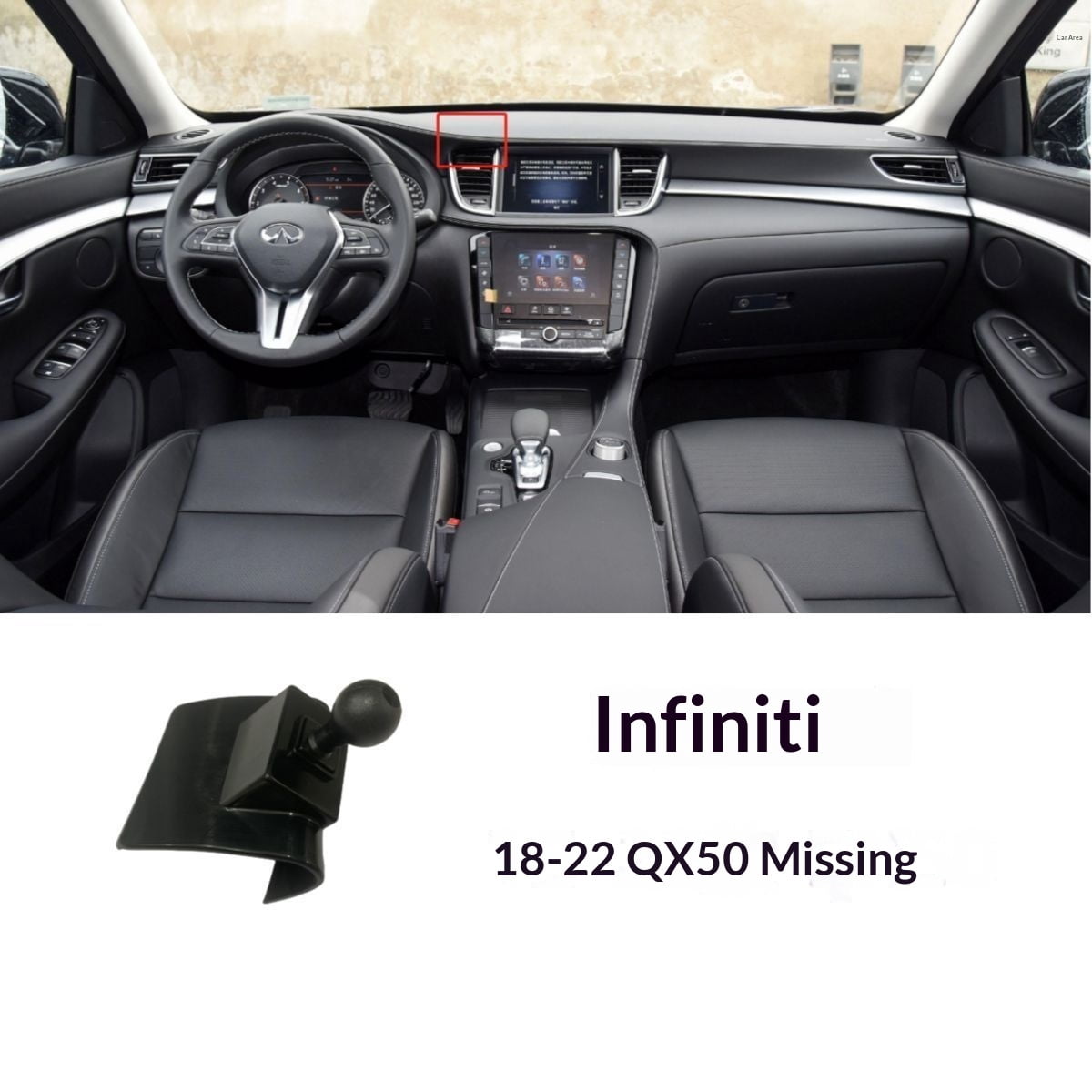 Car Phone Mount Adapter For Infiniti 2018-2022 QX50 Holder Stand Mobile Car Cellphone Gravity ...