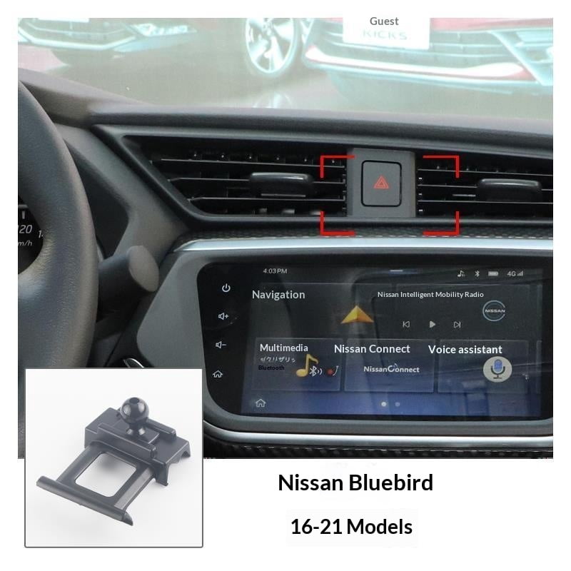 Car Phone Mount Adapter For Nissan 2016-2023 Bluebird Holder Stand ...