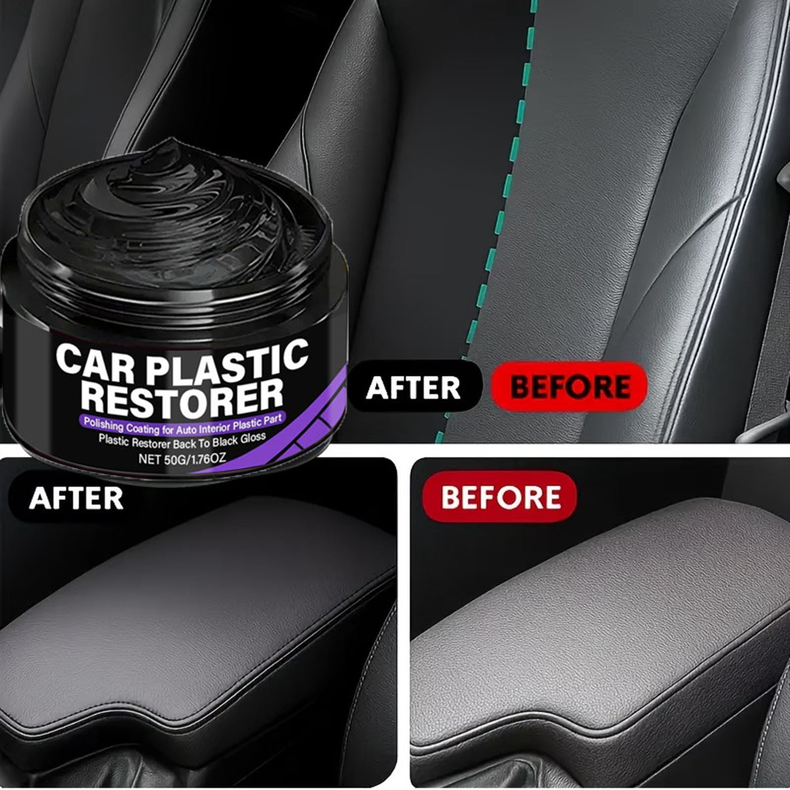 Car Plastic Restorer, Yannianjz Car Plastic Restorer, Black Gloss ...