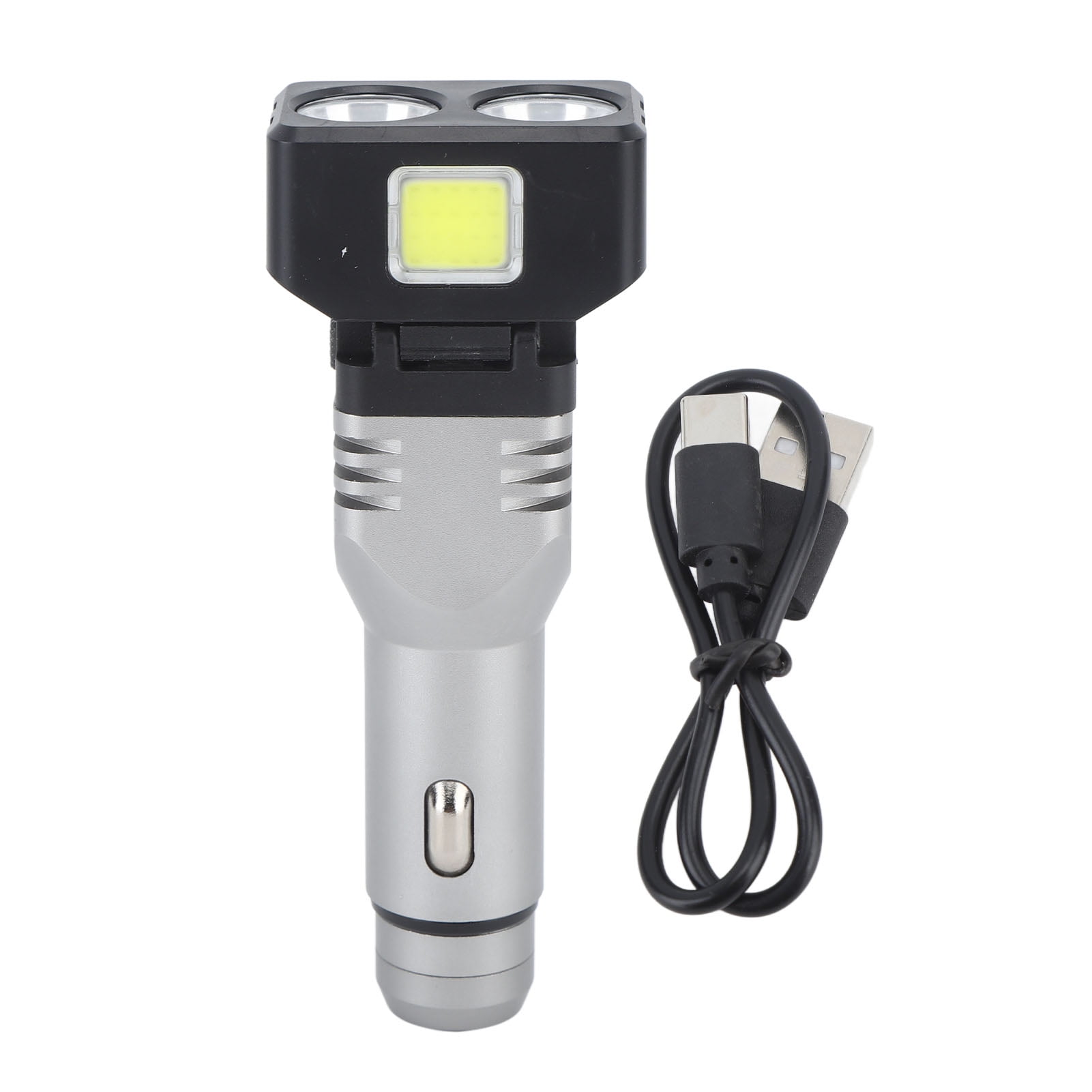 Car Plug In Flashlight Rechargeable Dual Light Source Super Bright Mini ...