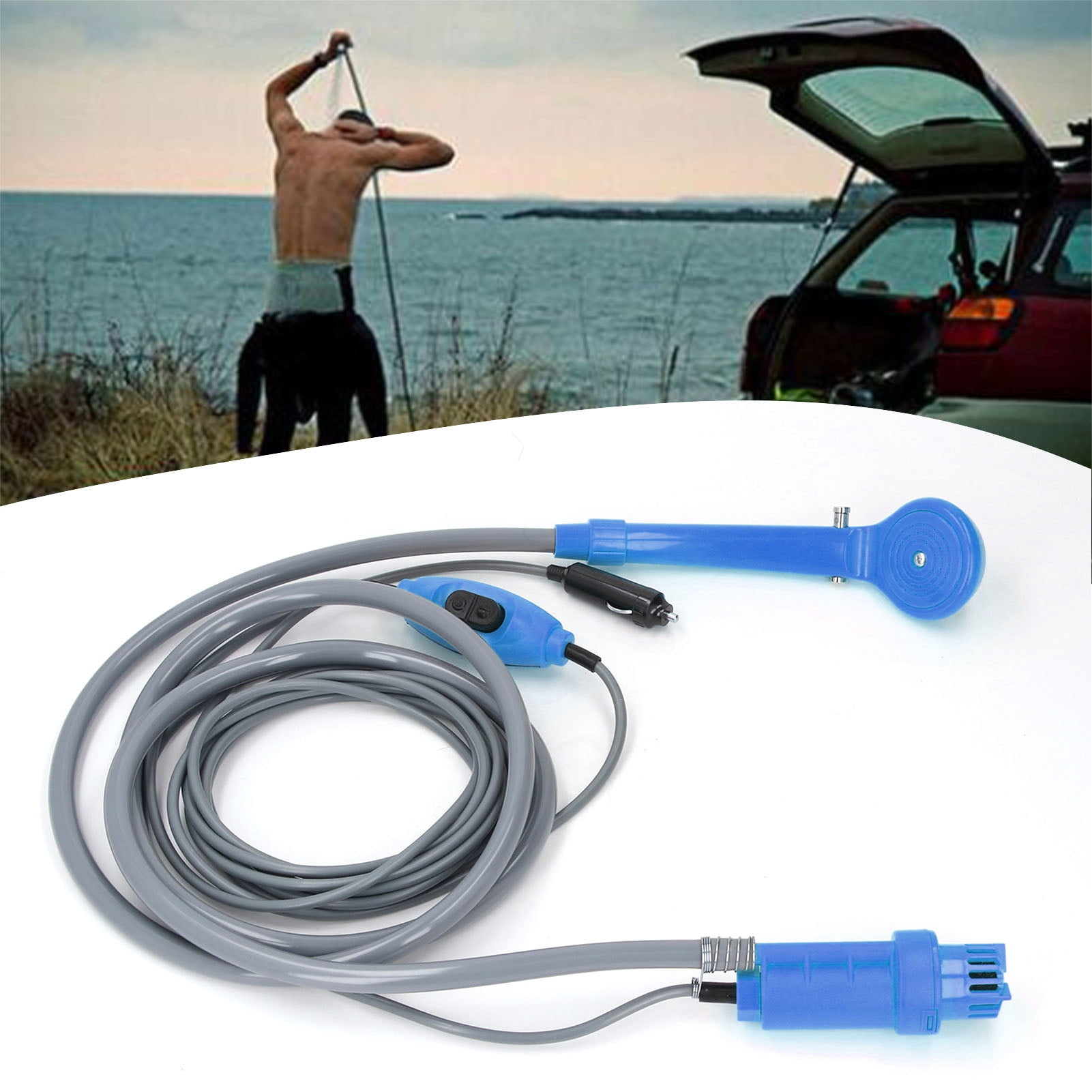 Car Plug Shower Kit 36W Portable Electric Vehicle Mounted Shower Kit ...