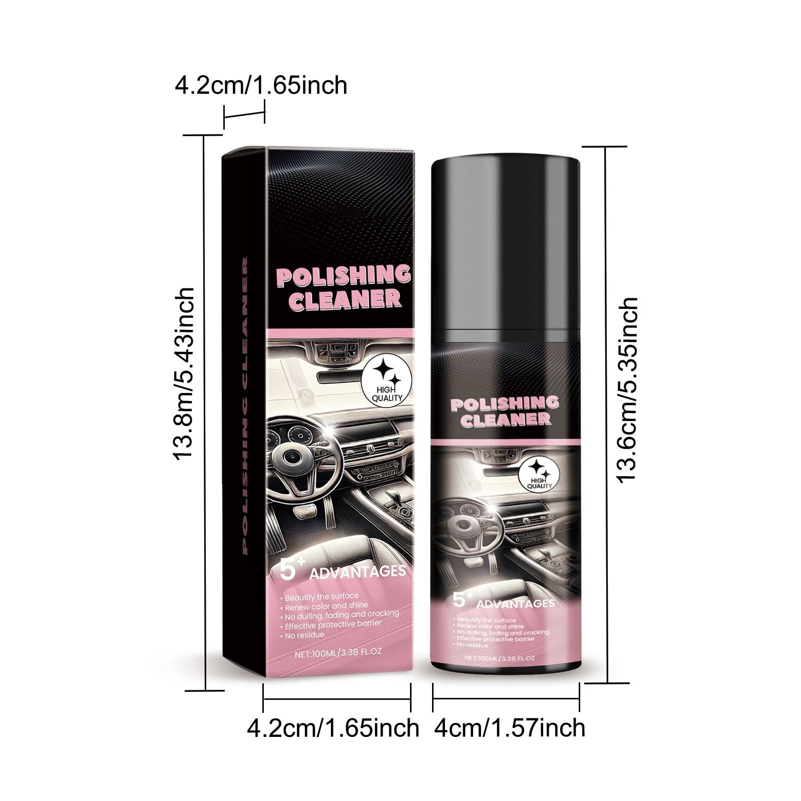 Car Polish Car Interior Polish Automotive Polishing Agent with Cloth ...