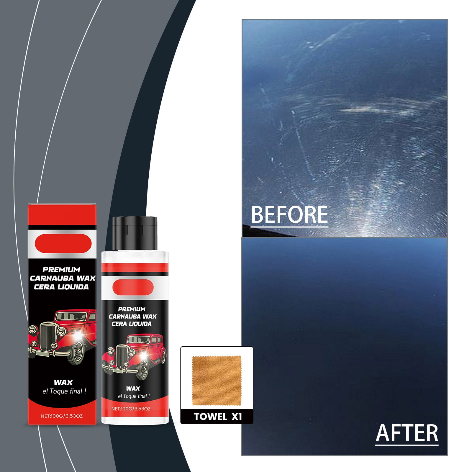 Car Polish Wax with Protective Coating, Advanced Formula for Paint ...