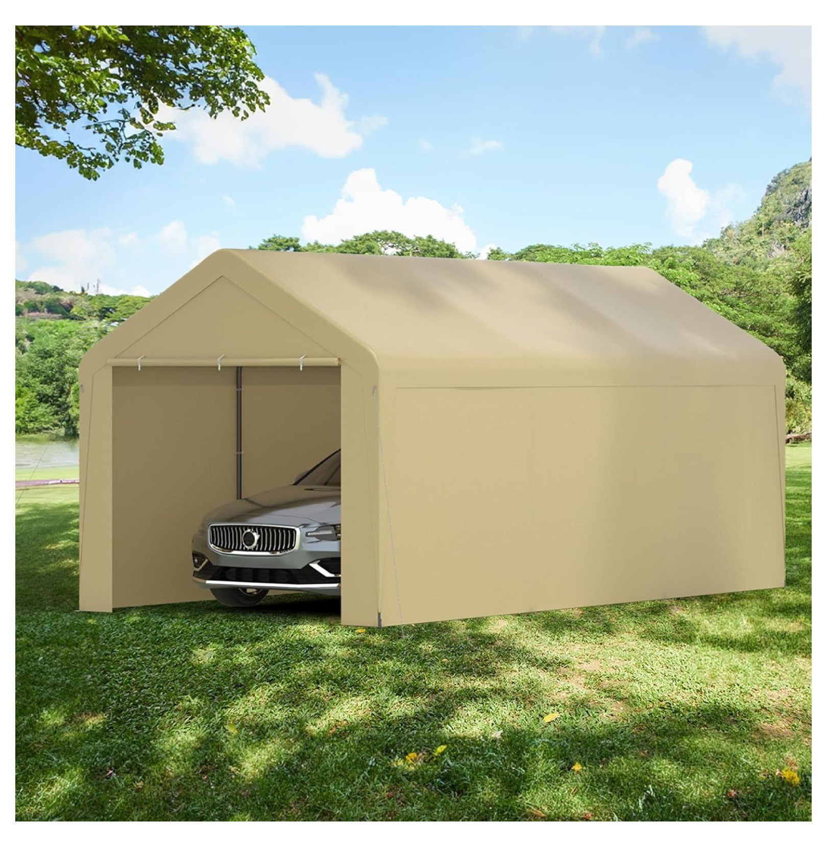 Car Port Canopy Tent Carport 10'x20' Car Tent Portable Garage, Tents ...
