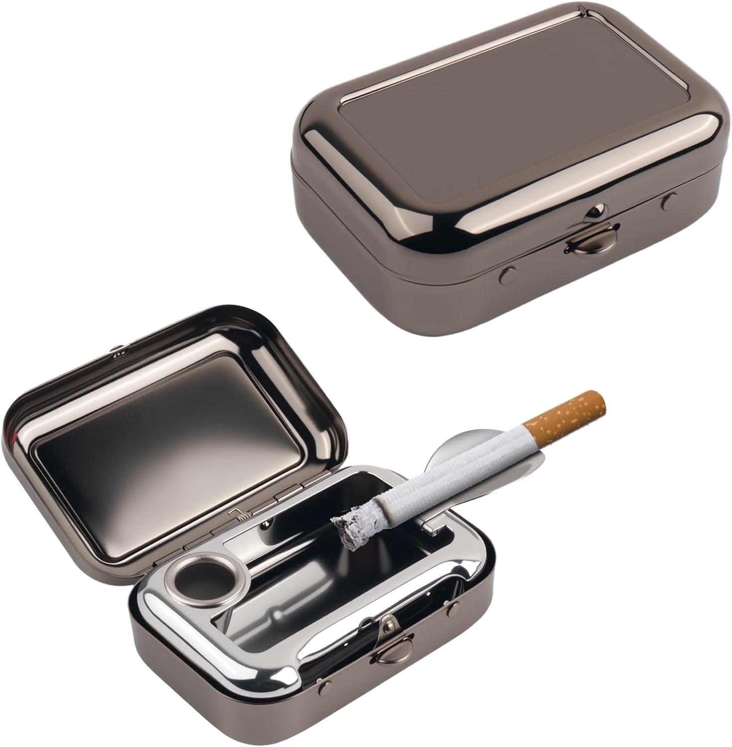 Car Portable Ashtray with Lid Design,Mini Car Ashtray with Built-in ...