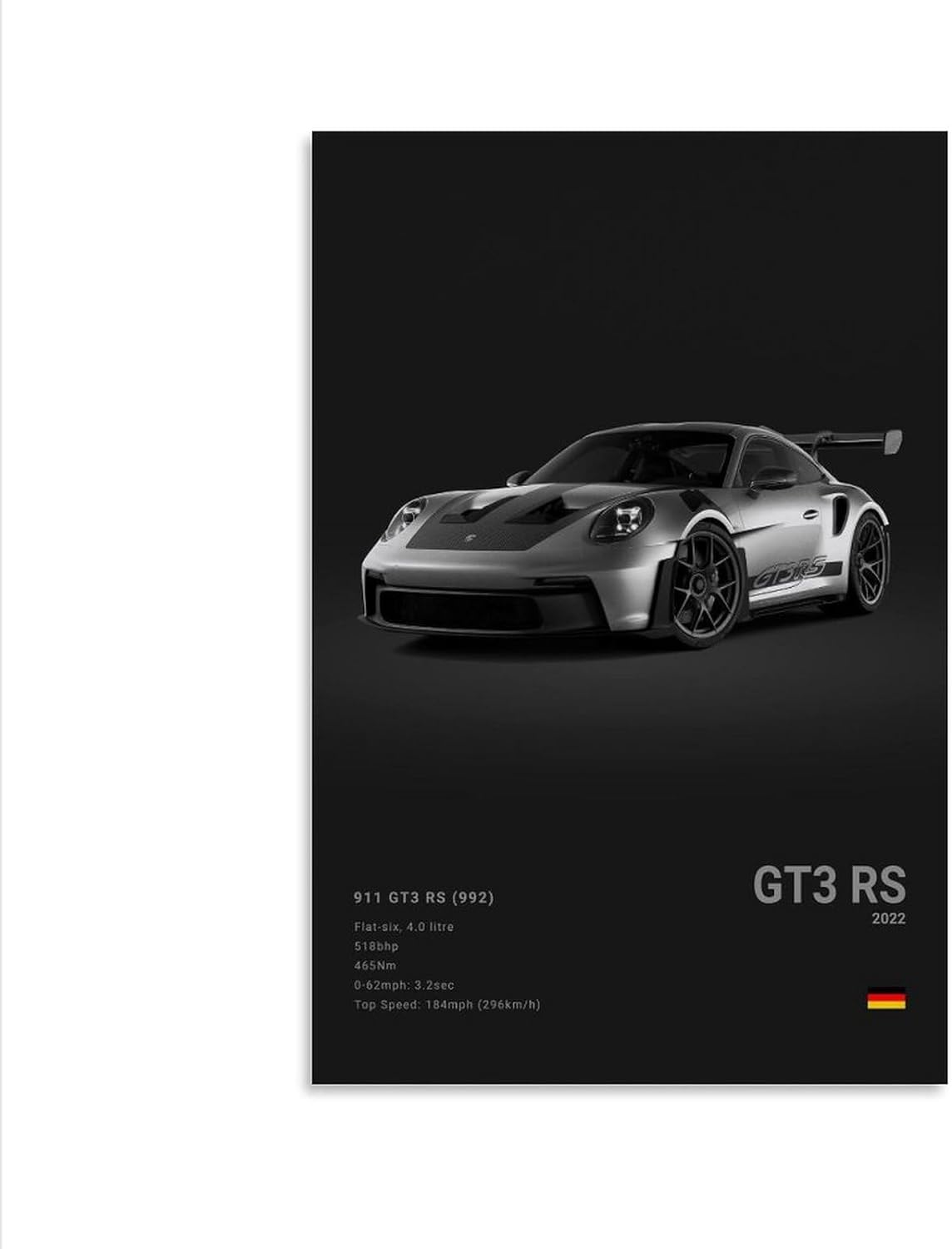 Car Poster 911 GT3RS Posters Racing Car Wall Art Vintage Car Posters ...