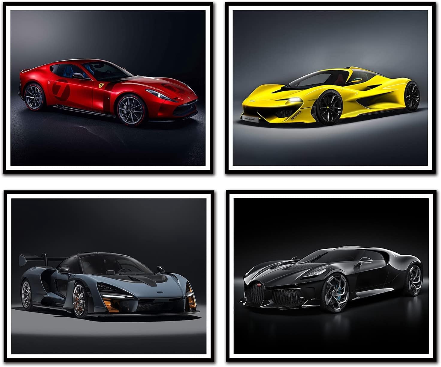 Car Poster Lamborghini Mclaren Ferrari Bugatti Sports Canvas Wall Art ...