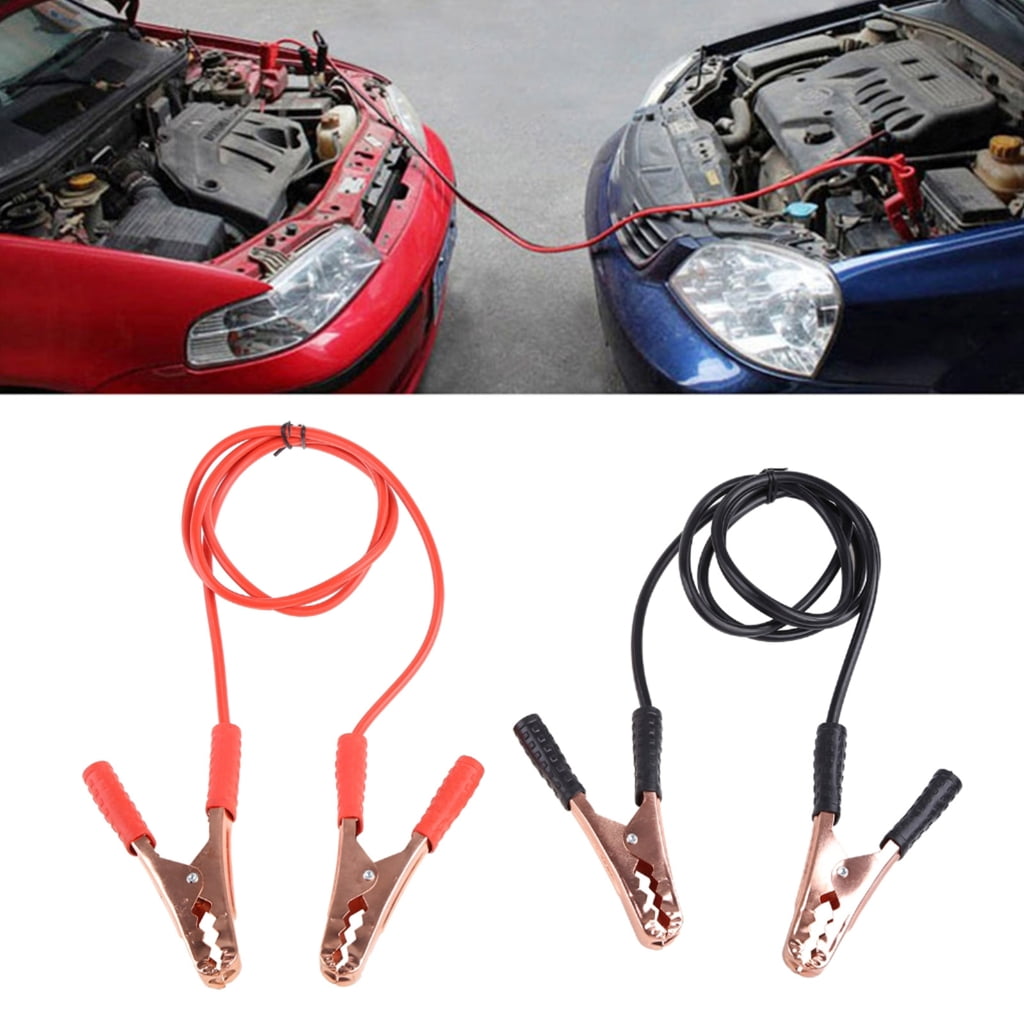 Car Power Charging Booster Cable Alligator Clamp Emergency Battery ...