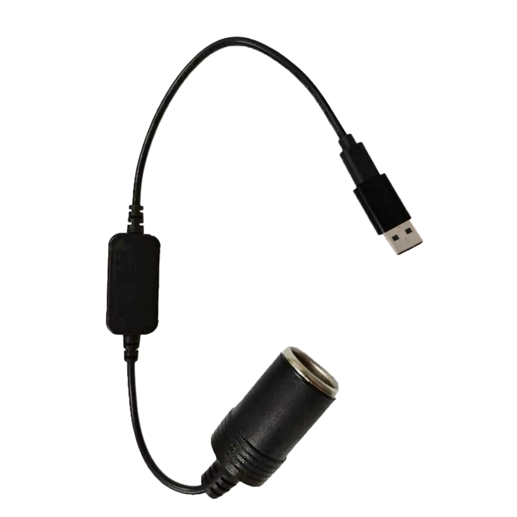 Car Power Converter USB C 5V to 12V Adapter with Cigarettes Lighter ...