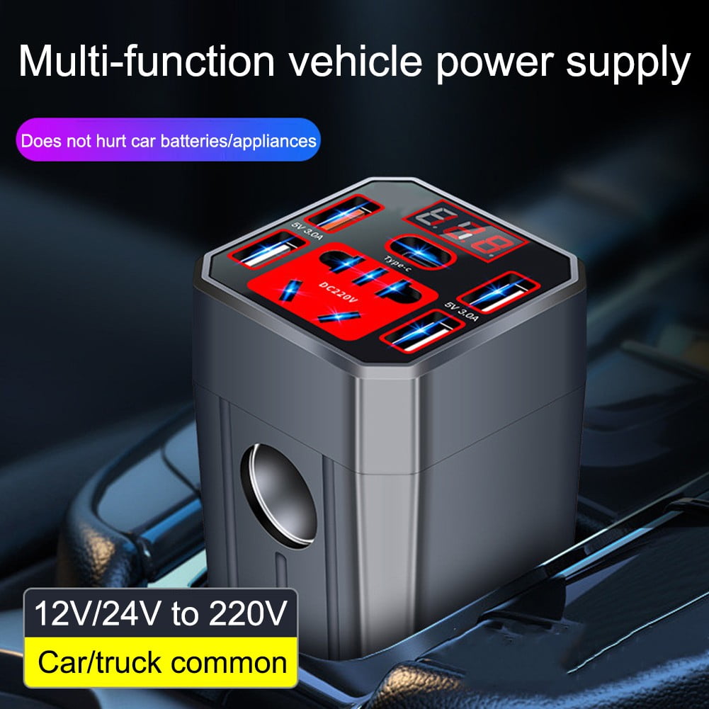 Car Power Inverter 12V To 110V Car Outlet Adapter 12V Multifunctional ...