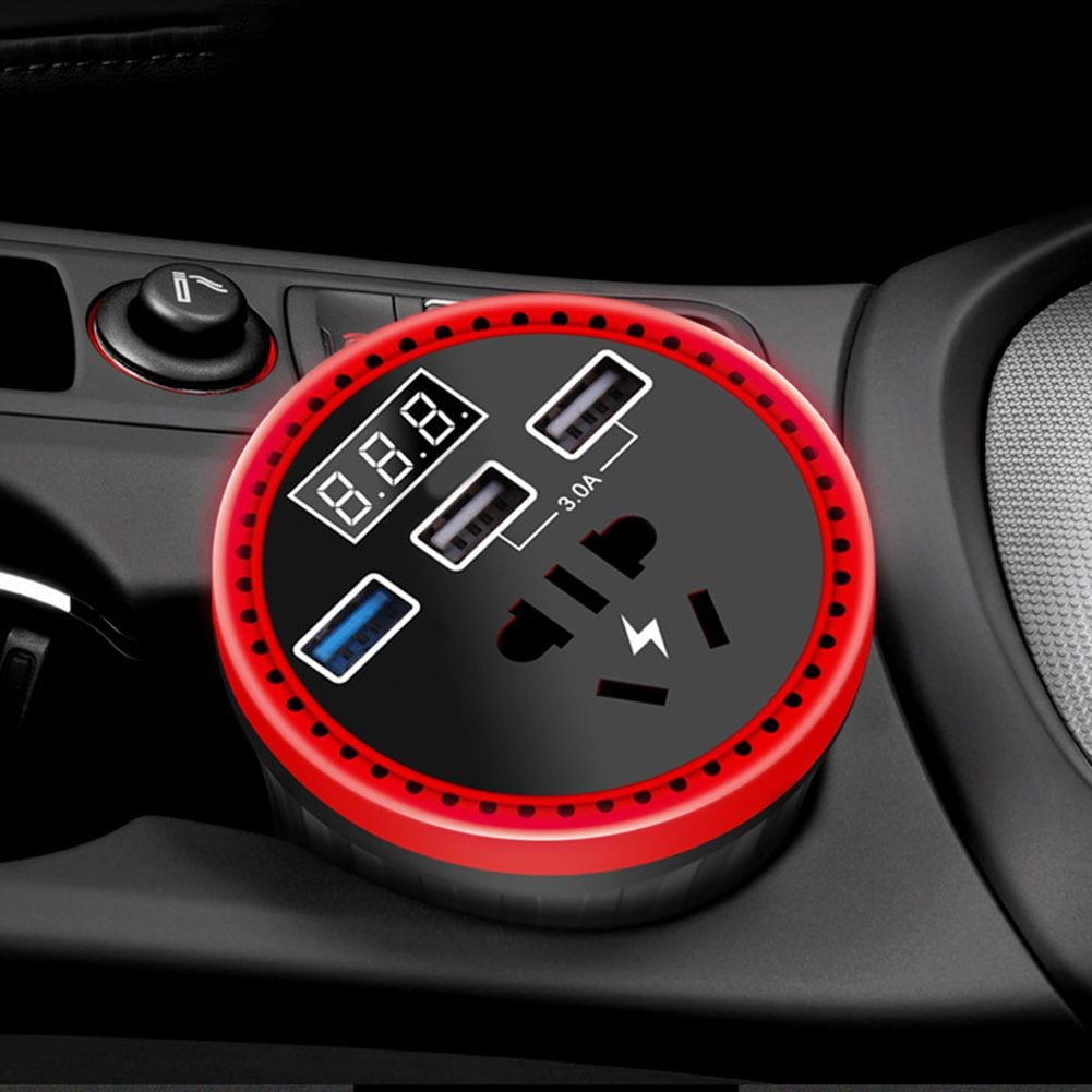 Car Power Inverter 12V to 220V AC Adapter 200W Converter with Multiple ...