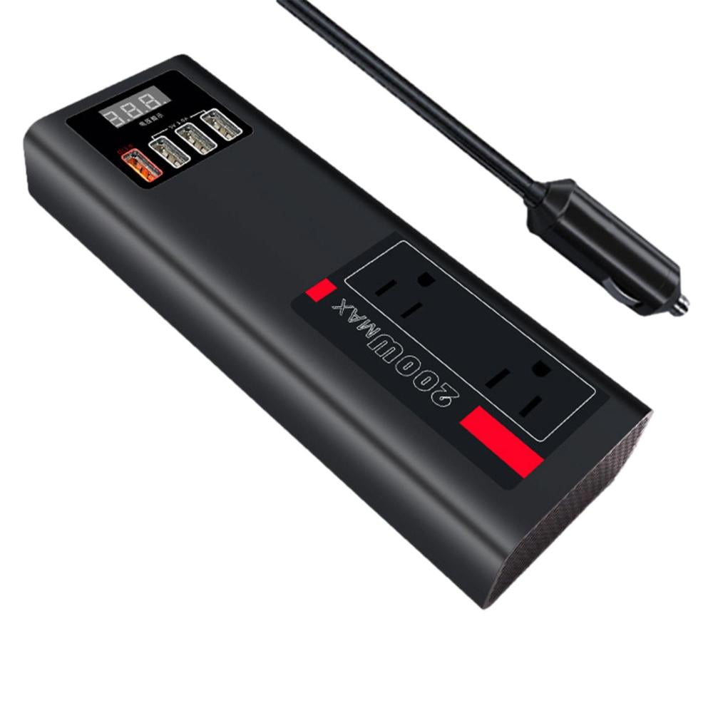 Car Power Inverter | 200W QC3.0 SUV Adapter Outlet Inverters | DC 12V ...